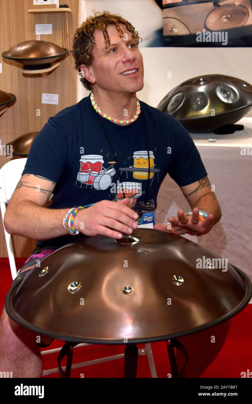 ANAHEIM, CA - JANUARY 17: Brandon Blake - Handpan at the "NAMM Show" on ...