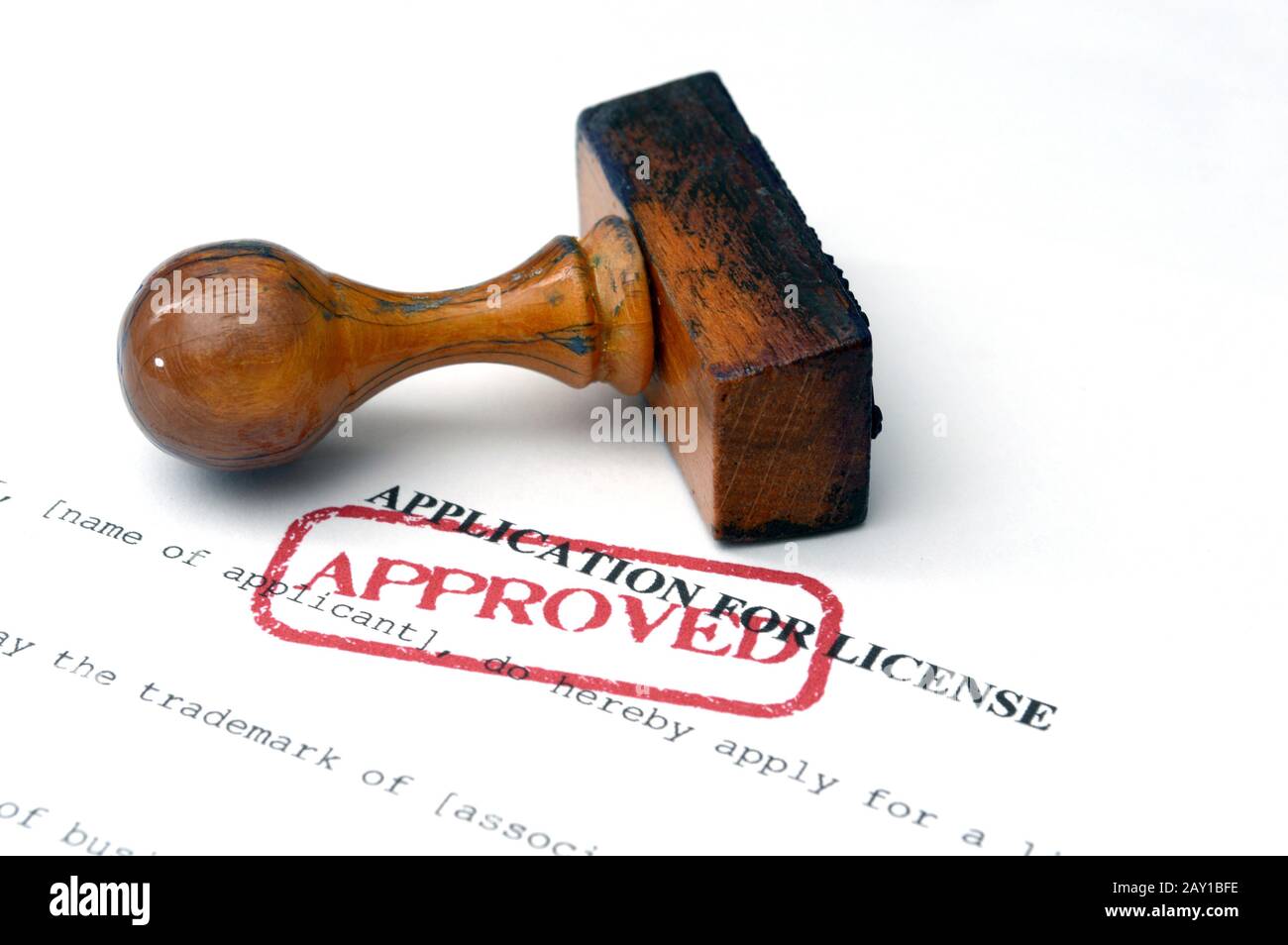 Application for license Stock Photo - Alamy