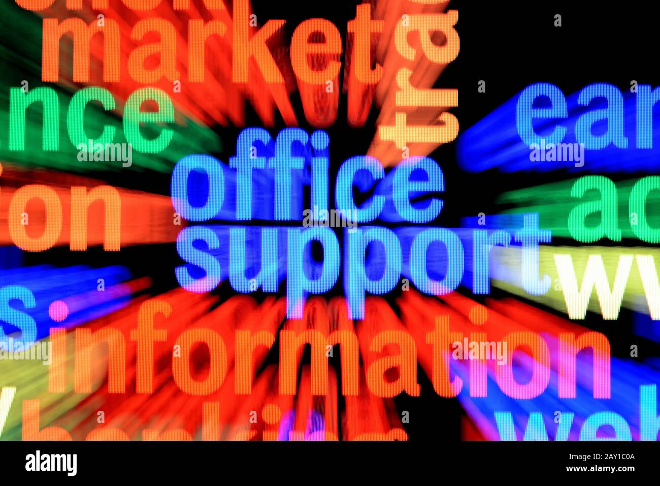 Office support information Stock Photo - Alamy