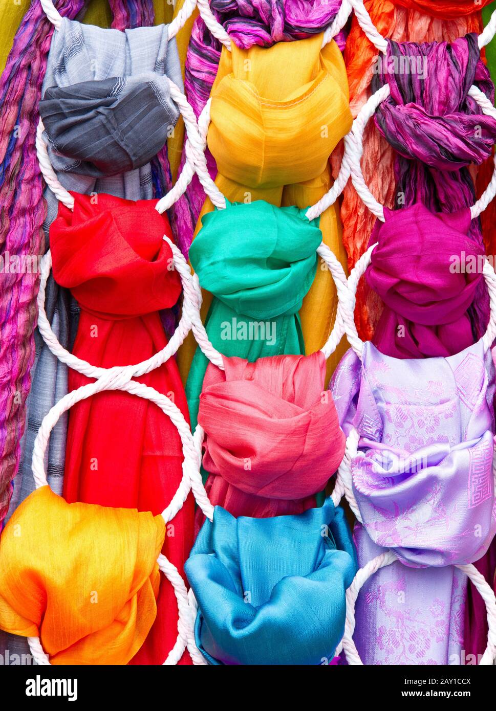 Coloured cloths - Background Image Stock Photo - Alamy