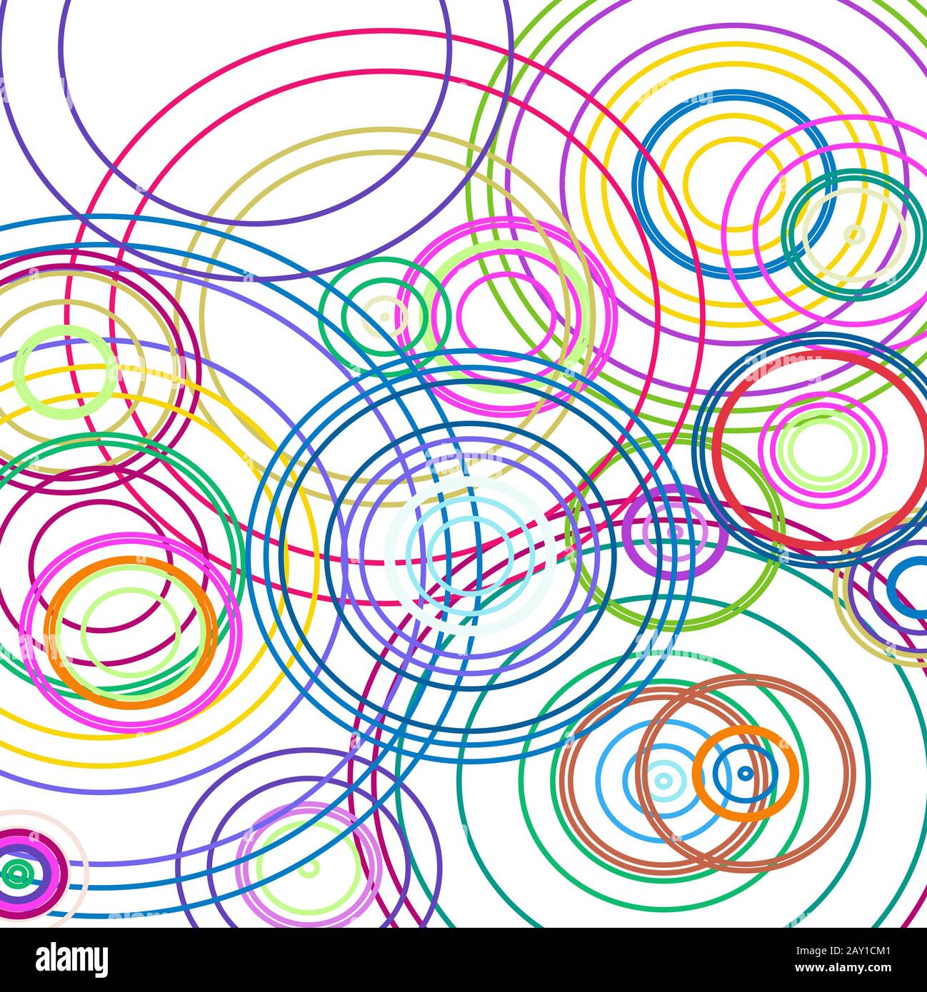 Colorful hoops on white background Stock Vector Image & Art - Alamy