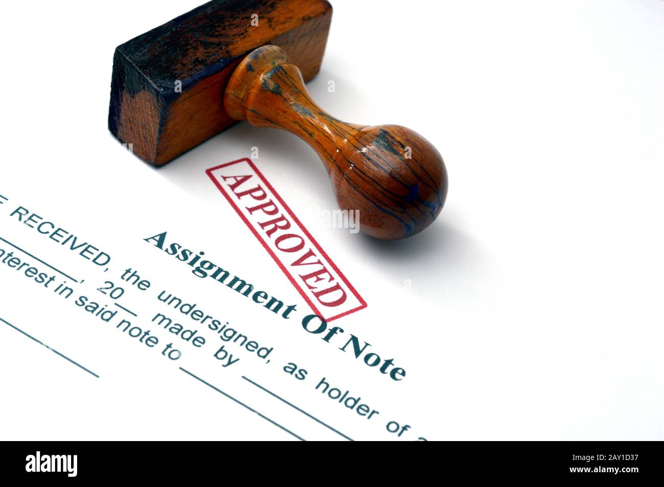 Assignment of note Stock Photo - Alamy