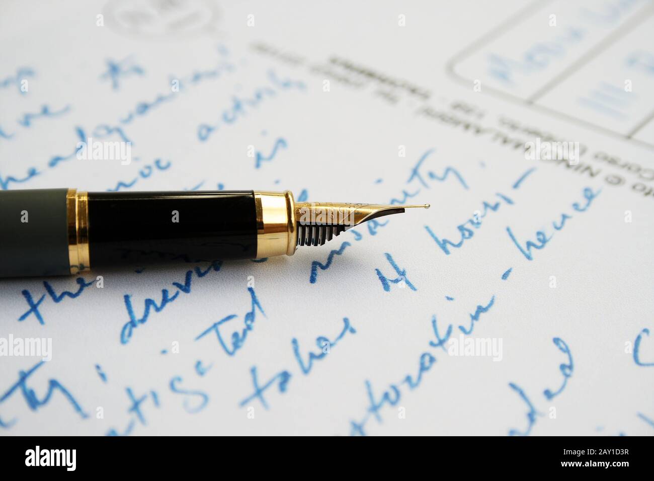 Old fountain pen old paper antique hi-res stock photography and images ...