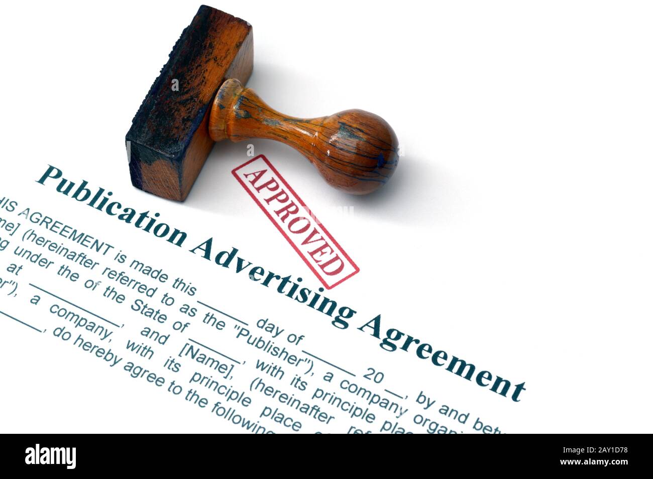 Publication advertising agreement Stock Photo - Alamy