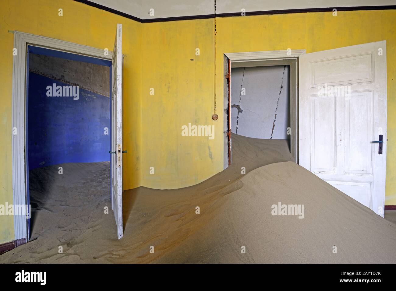 dune and desert sand occupied residential buildings, work buildings ...