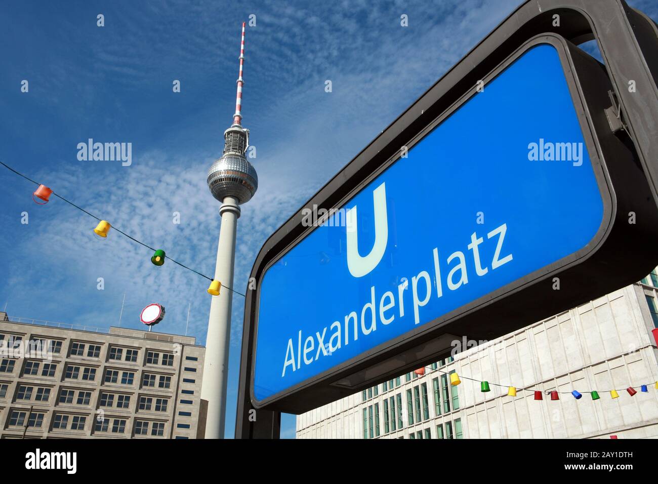 Alexanderplatz underground stop Stock Photo - Alamy