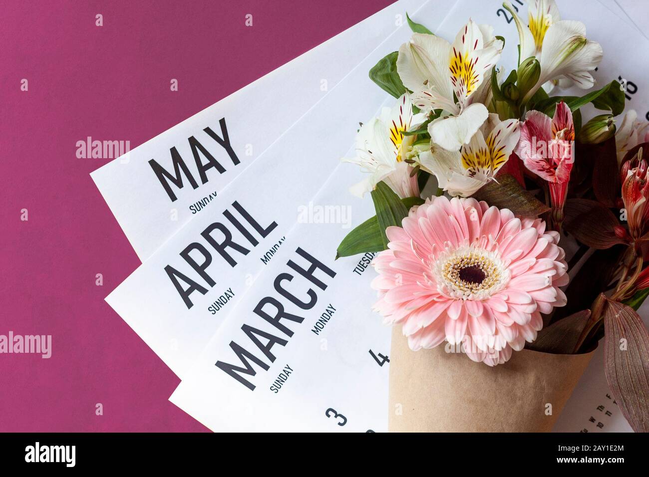 Spring months calendars. March, April and May monthly paper calendars ...