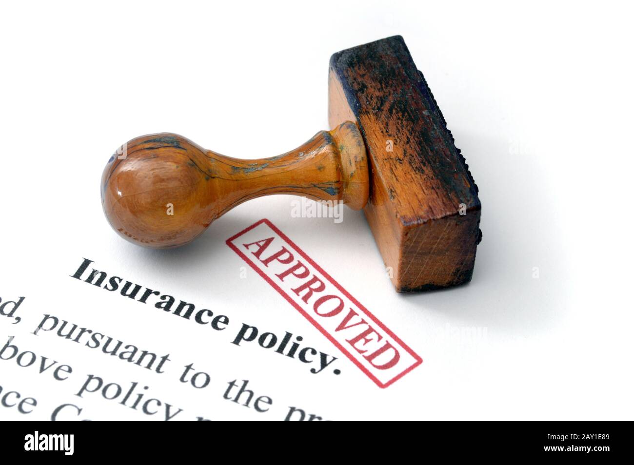 Insurance policy - approved Stock Photo - Alamy