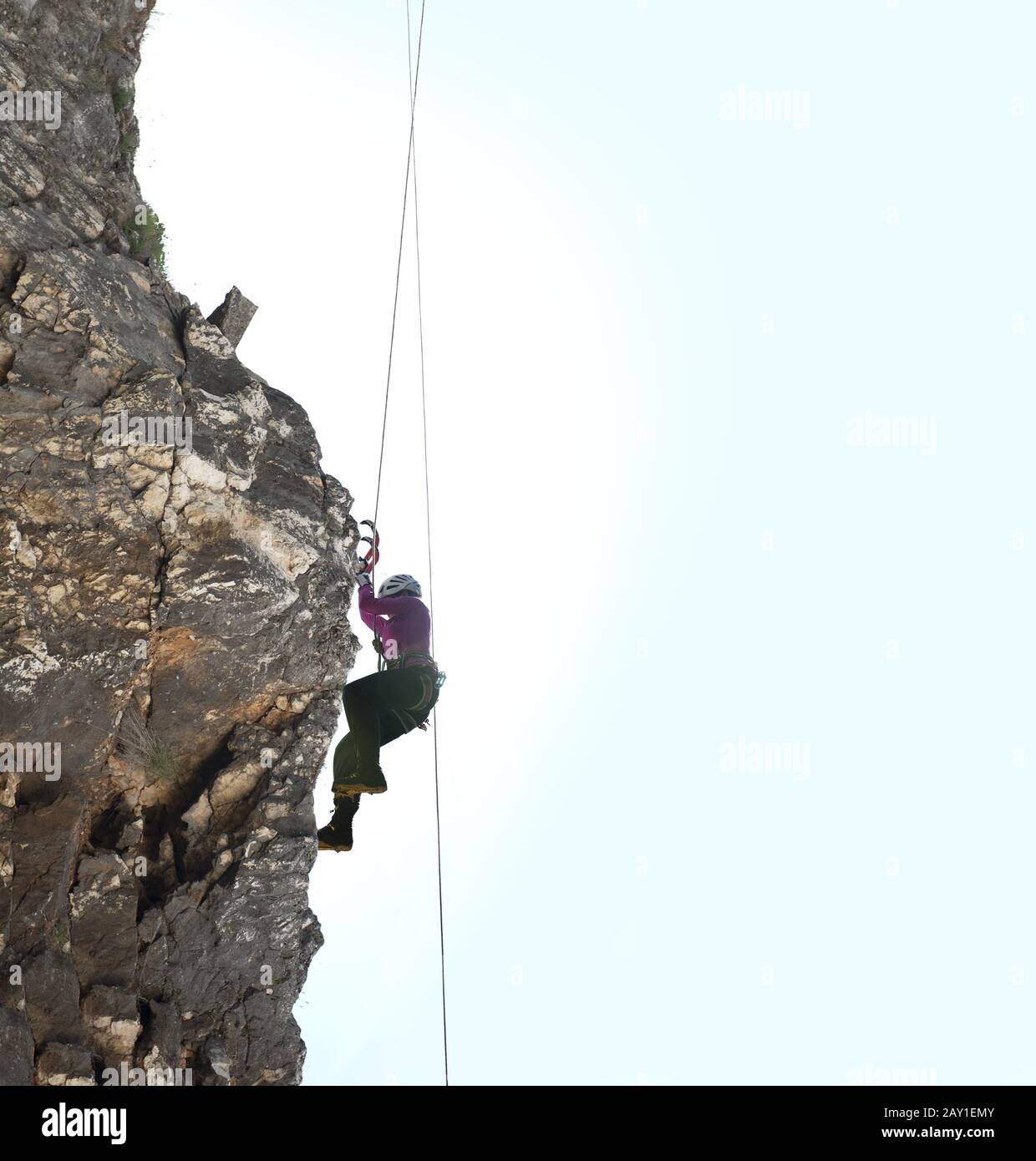 Climbing on the mountain Stock Photo - Alamy