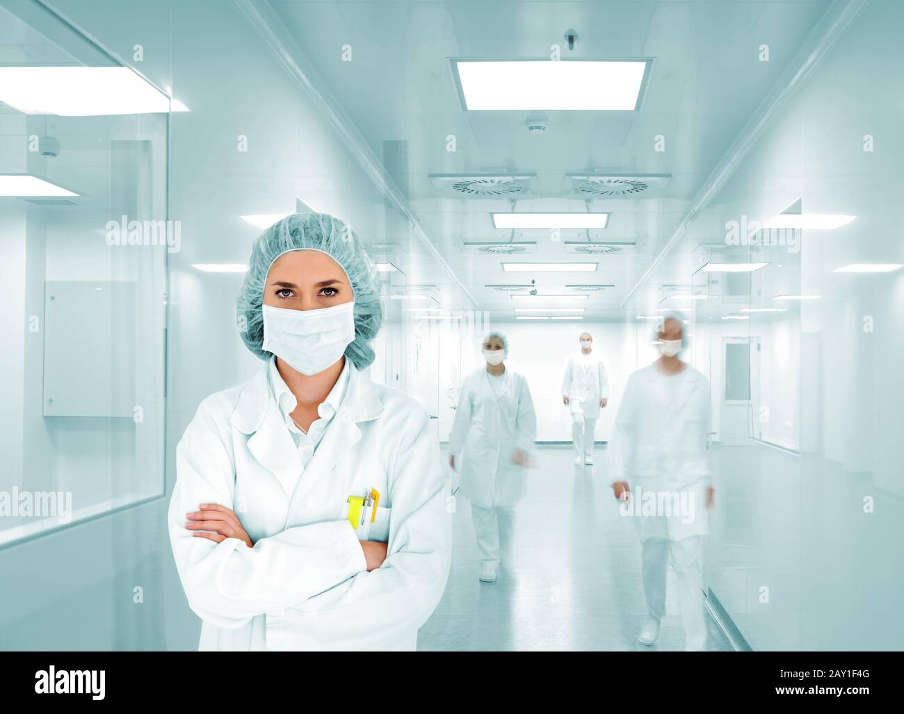 Empty background of modern factory environment Stock Photo - Alamy