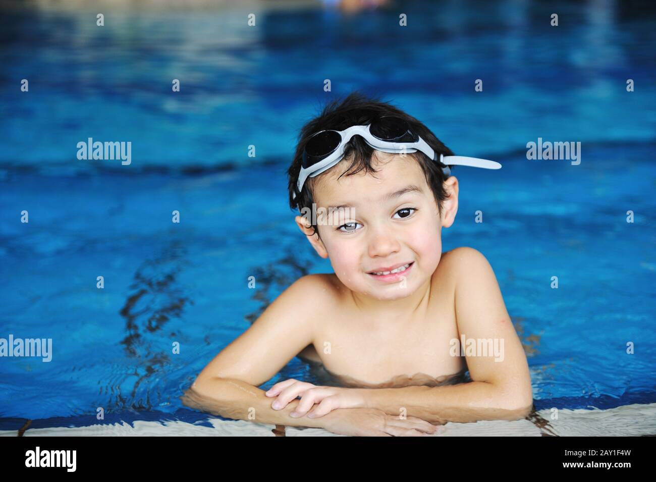 Activities on the pool Stock Photo - Alamy