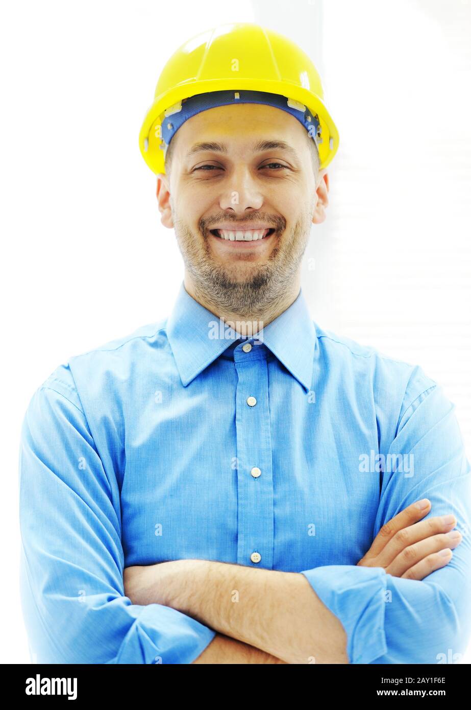 Engineer beard wearing work helmet hi-res stock photography and images ...