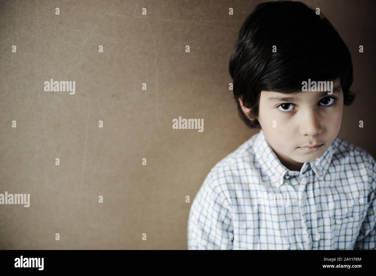 Closeup portrait of cheerful little boy Stock Photo - Alamy