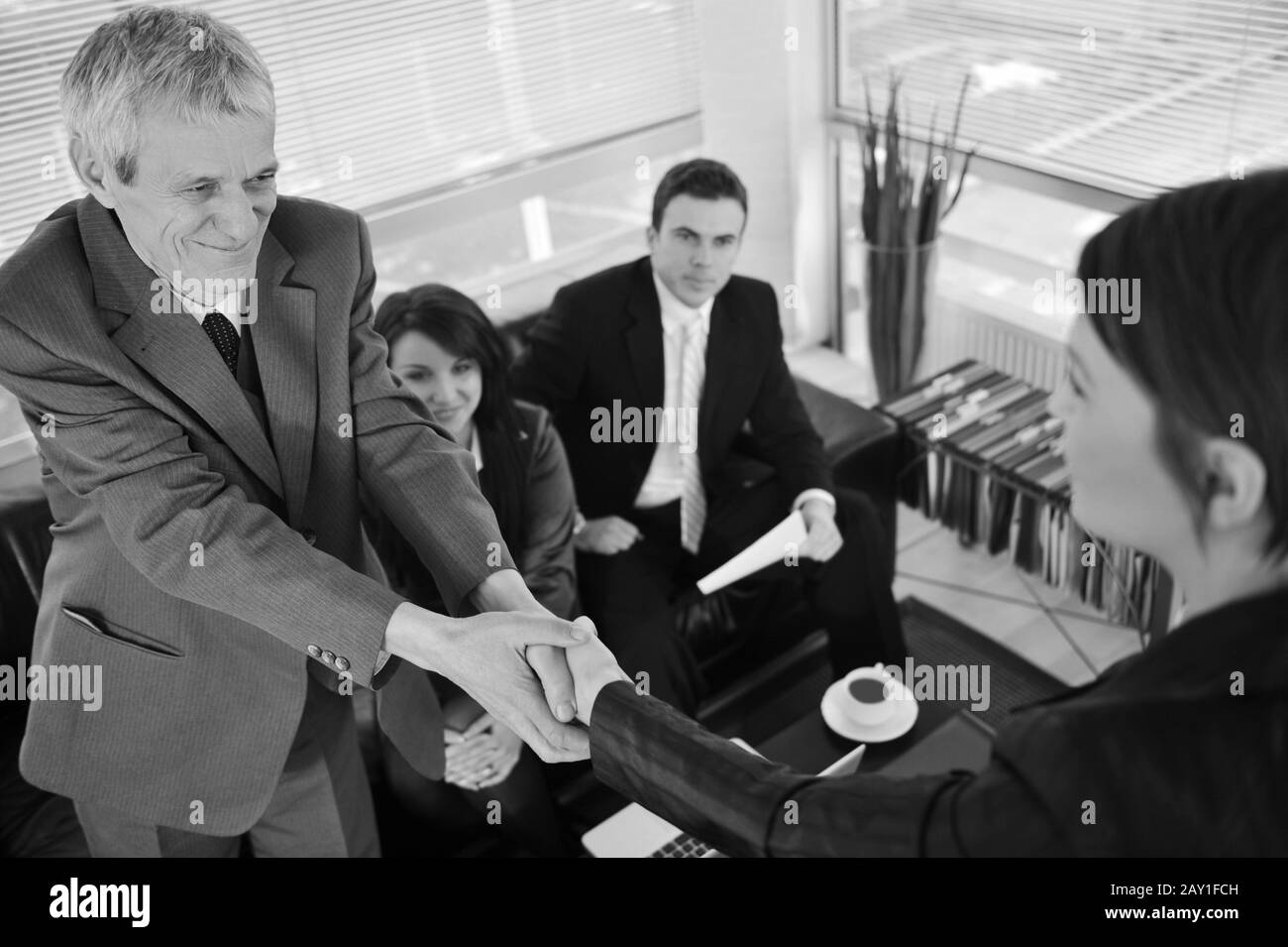 Successful people business conference Black and White Stock Photos ...