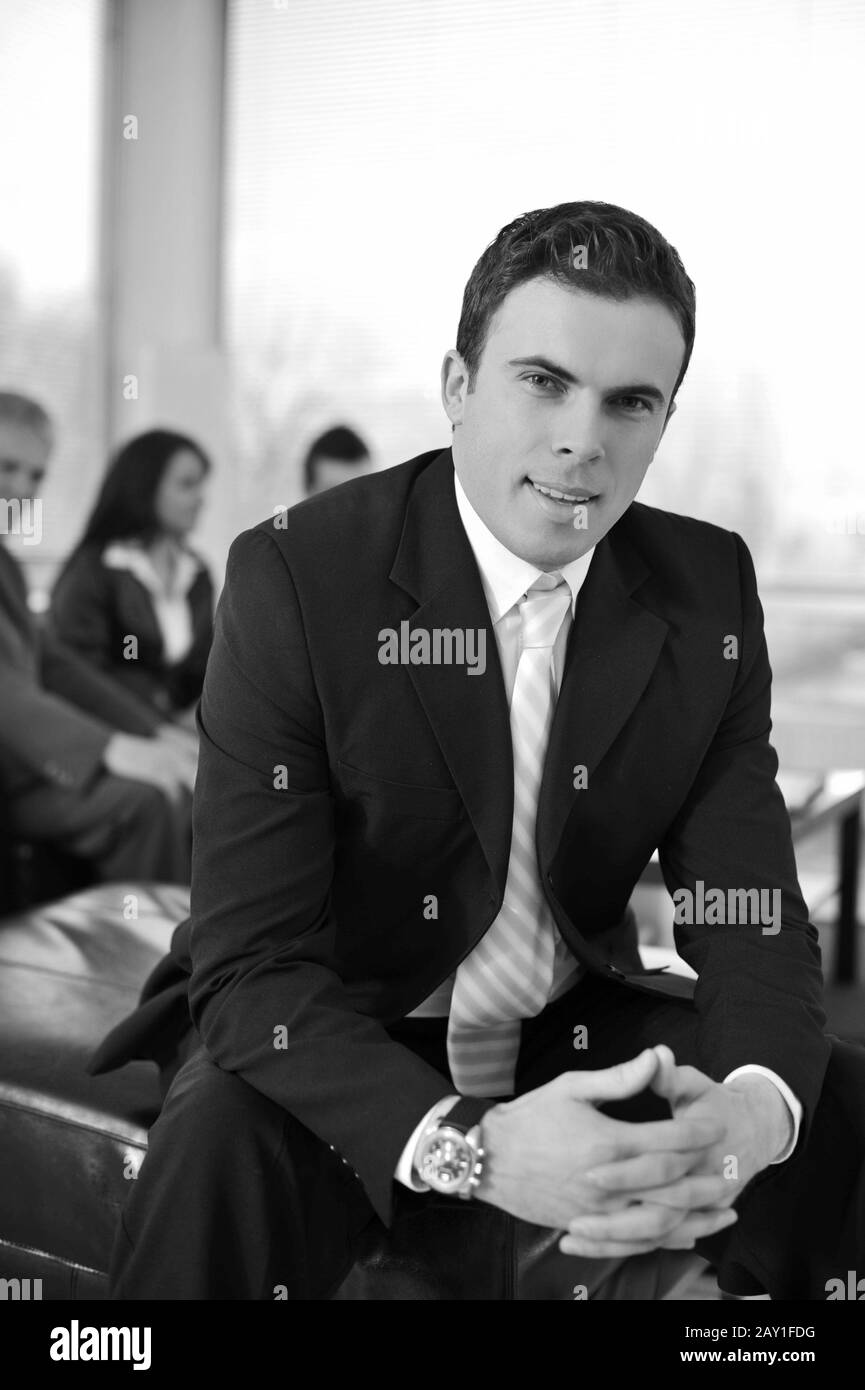 Photo office worker businessman Black and White Stock Photos & Images ...