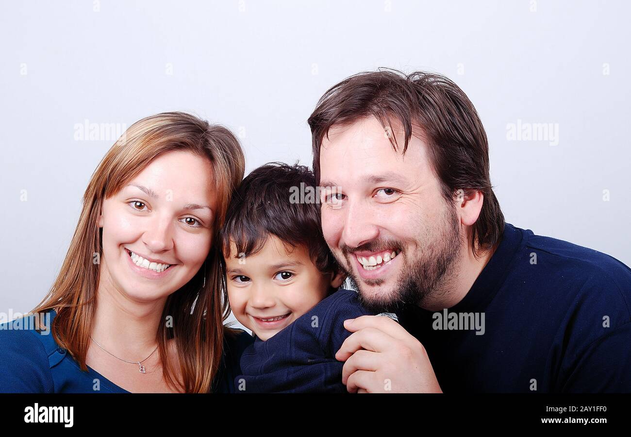 Very beautiful happy family Stock Photo - Alamy