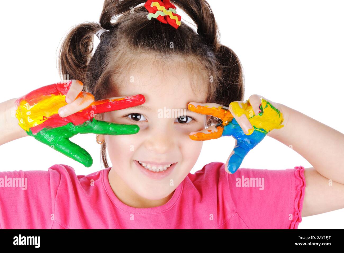 Cute messy girl Stock Photo - Alamy