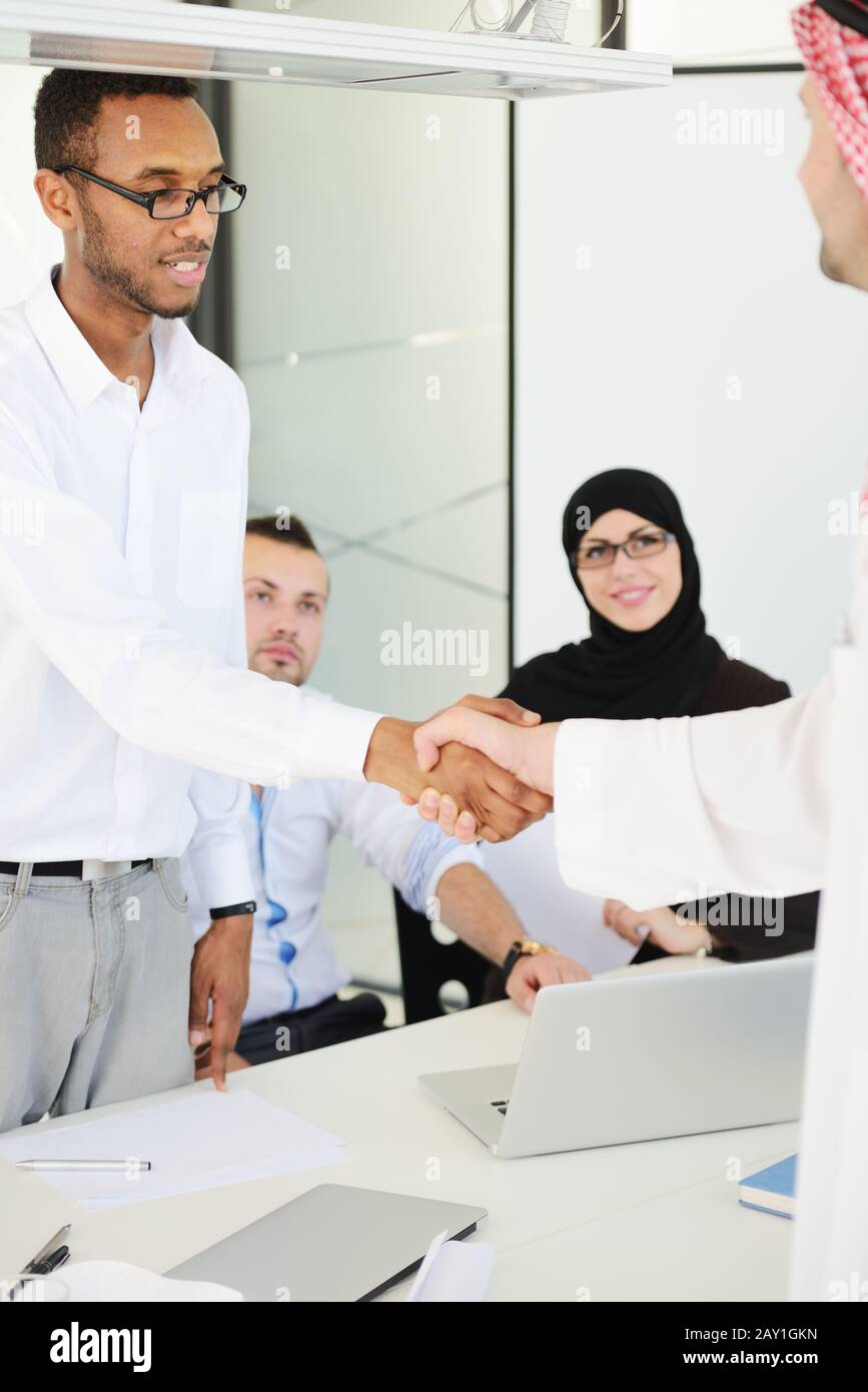 Group of Arabic business people at work Stock Photo - Alamy