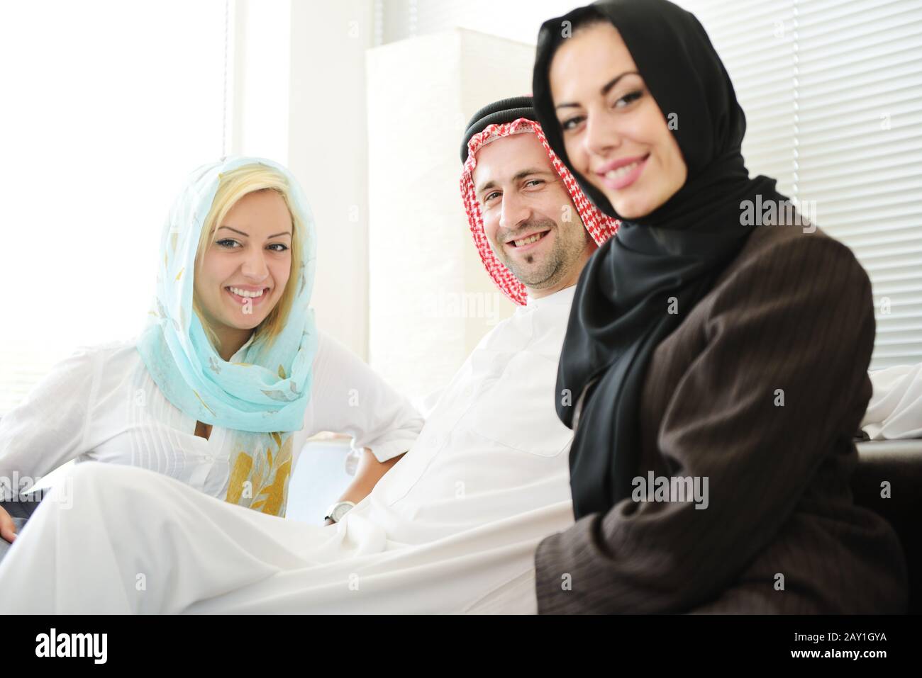 Group of Arabic business people at work Stock Photo - Alamy
