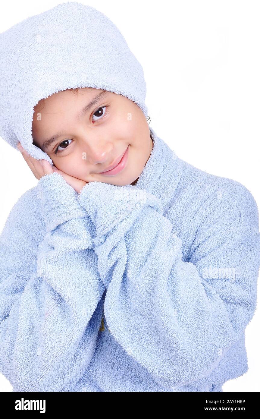 Beautiful happy childhood in robe Stock Photo - Alamy
