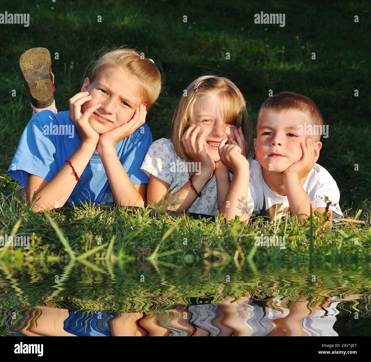 happy children in nature outdoor Stock Photo - Alamy