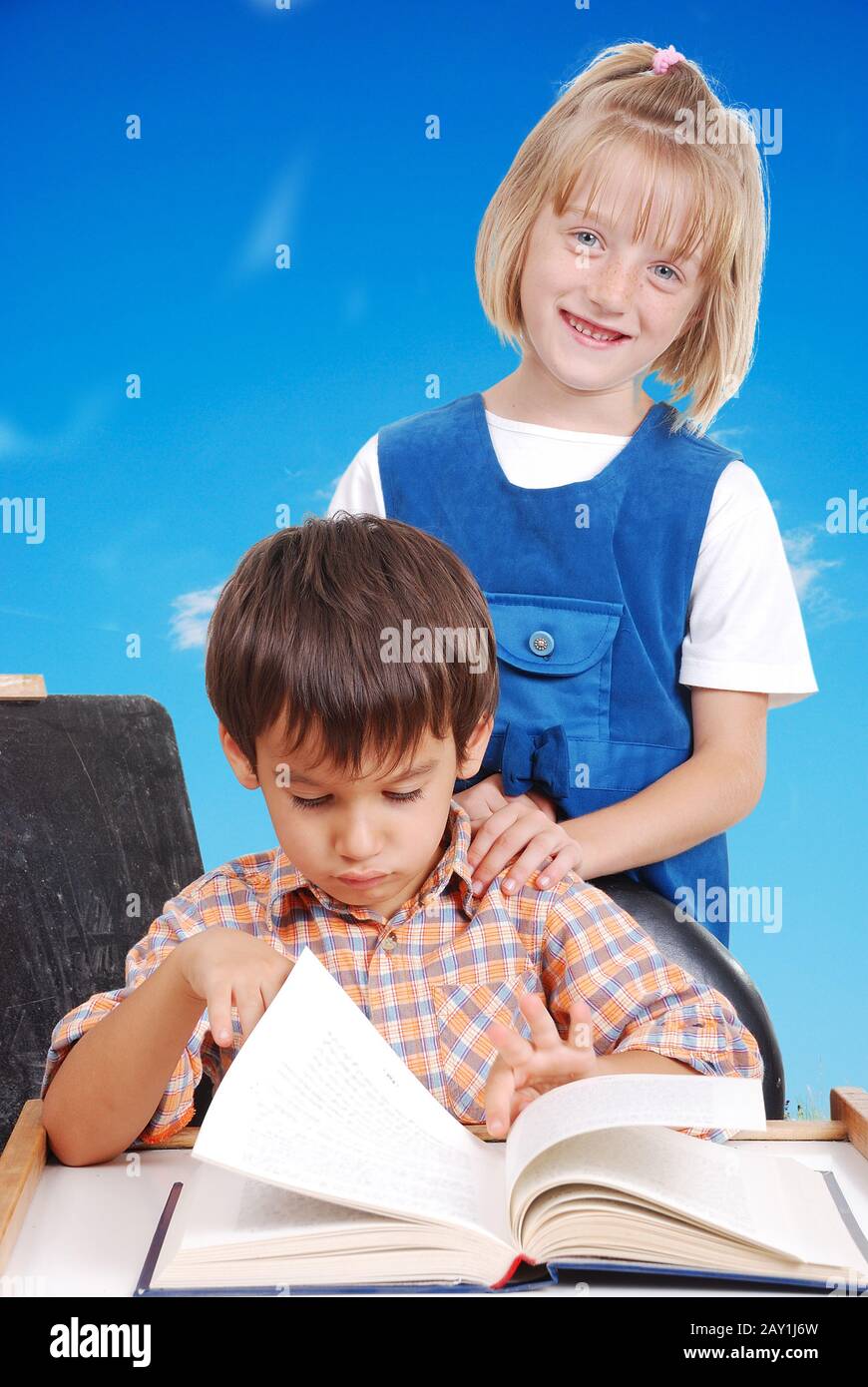 Two little friends Stock Photo - Alamy