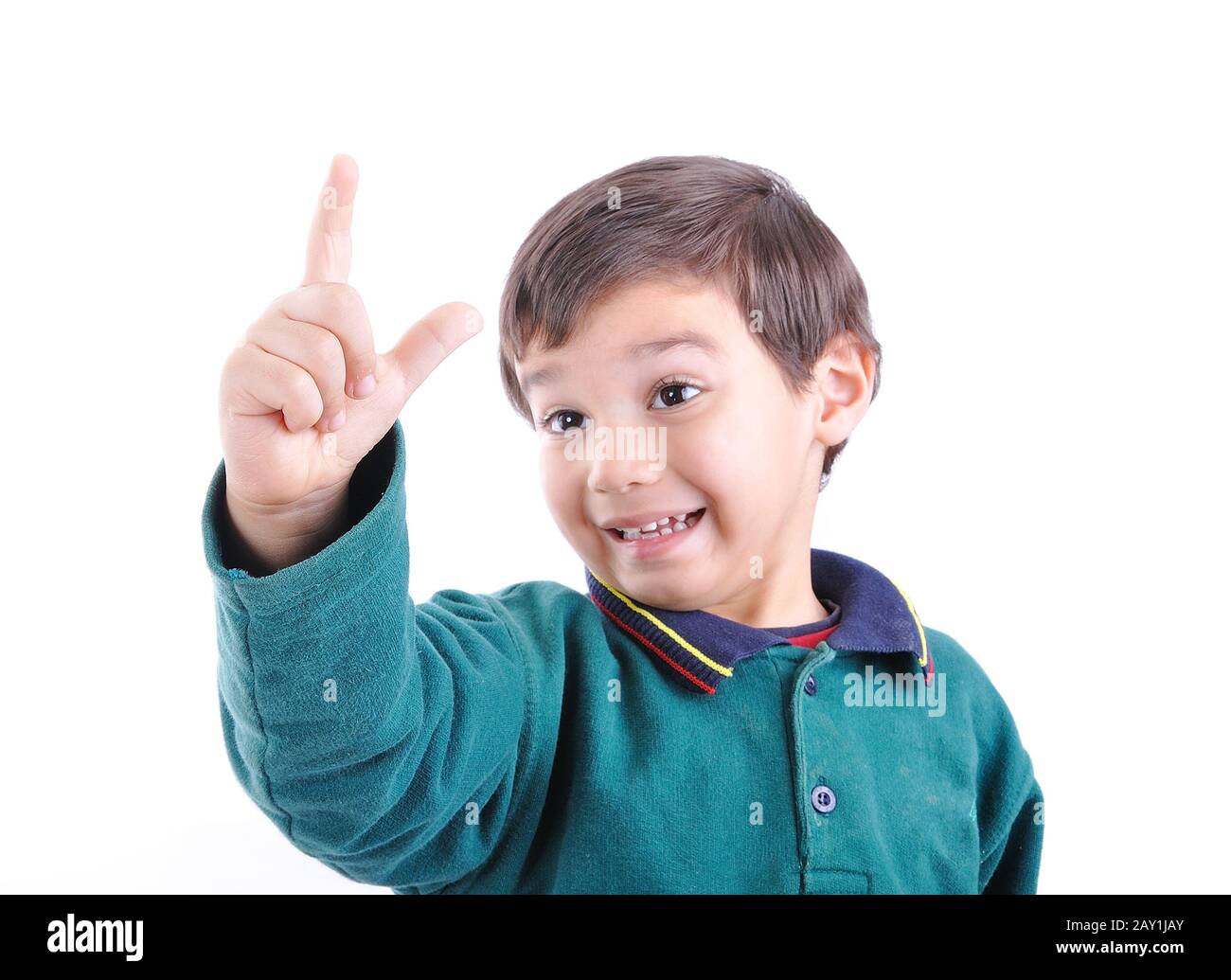 Little cute child pressing digital buttons on touchscreen Stock Photo ...