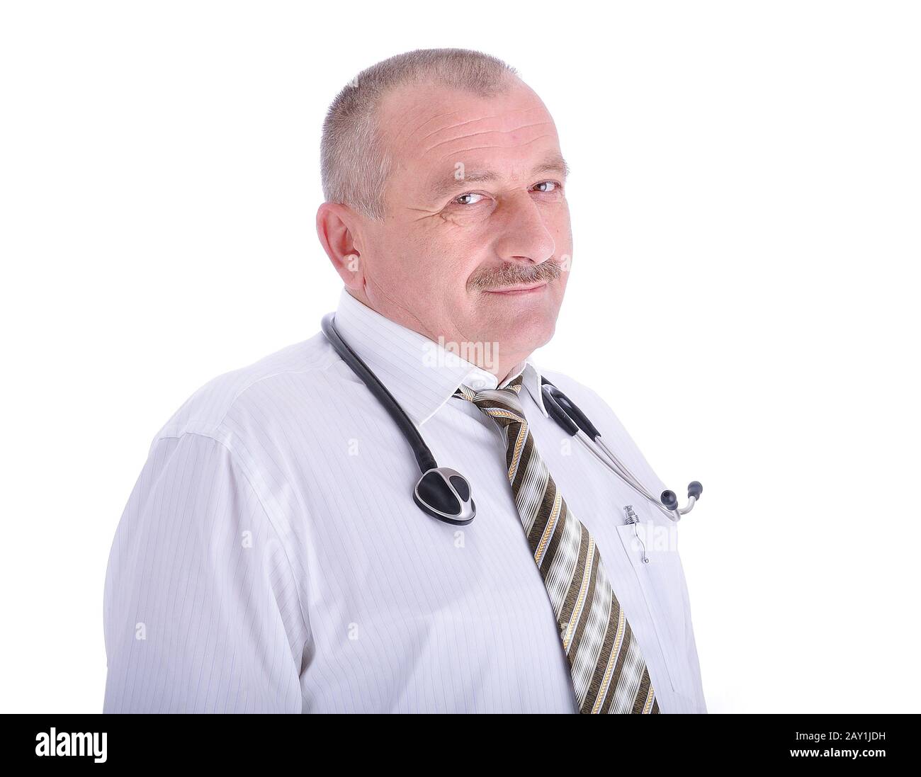 Handsome elderly doctor in uniform hi-res stock photography and images ...