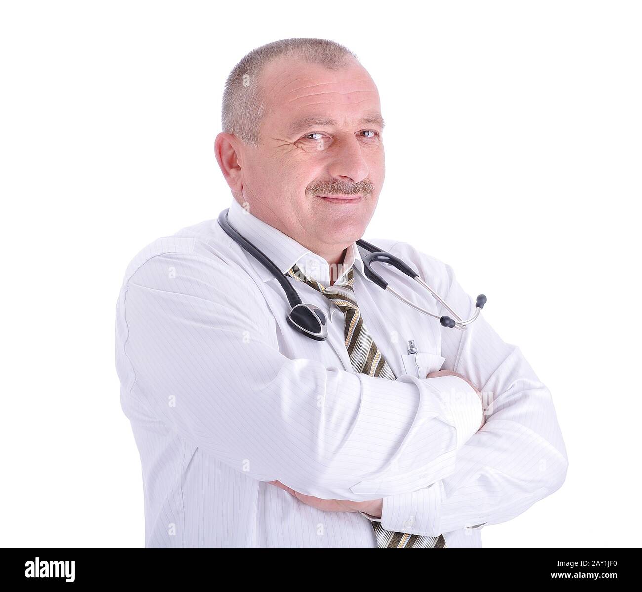 Handsome elderly doctor in uniform hi-res stock photography and images ...