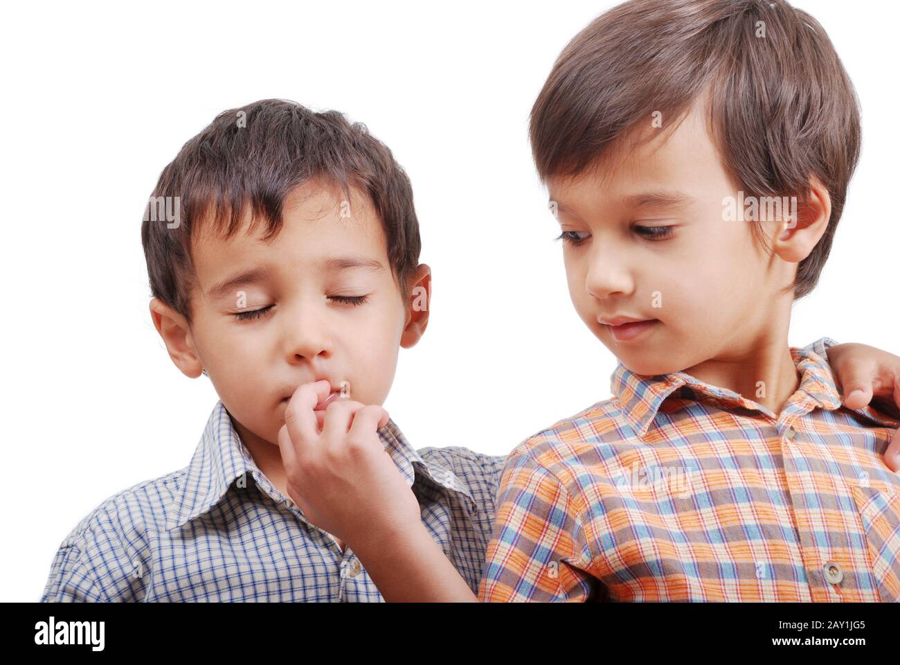 Two little brothers Stock Photo - Alamy