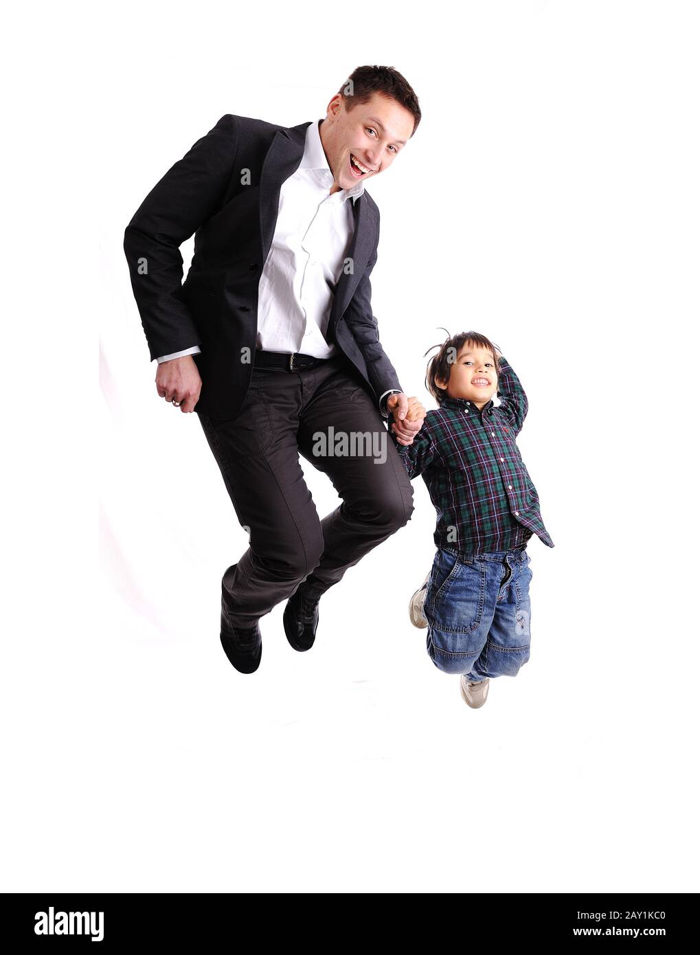 Son learning father Cut Out Stock Images & Pictures - Alamy