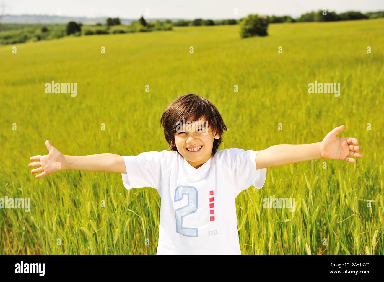 happy kid in nature Stock Photo - Alamy