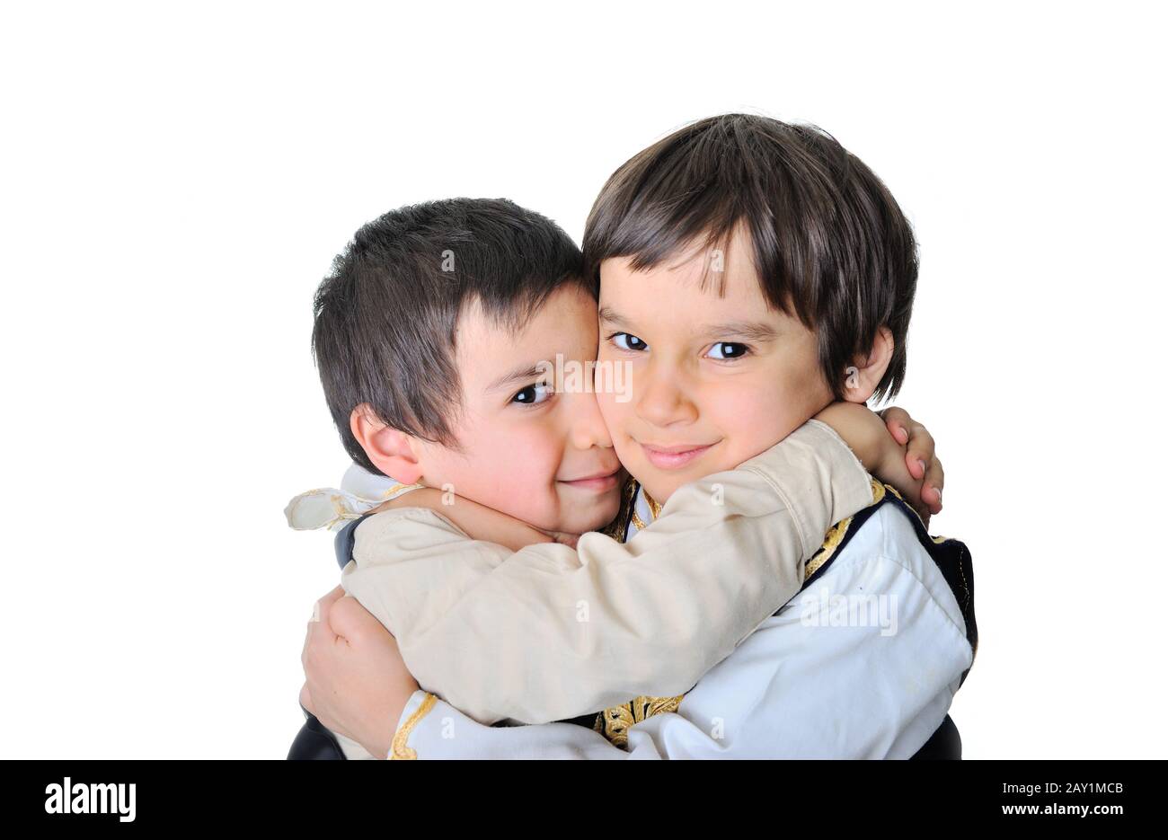 Little brothers hugging each other Stock Photo - Alamy