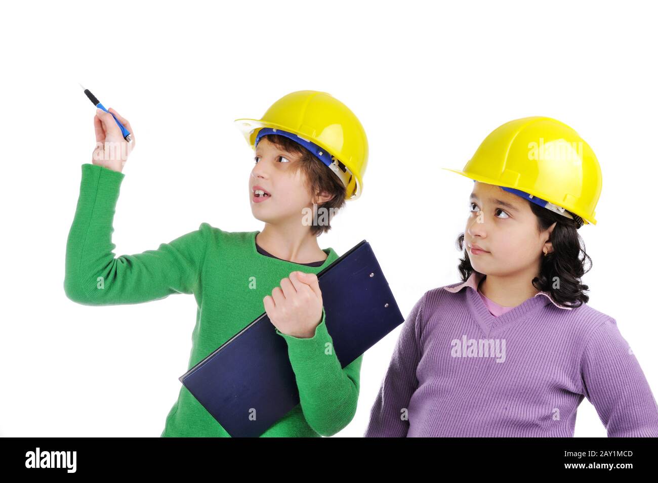 Two young female future engineers Stock Photo - Alamy