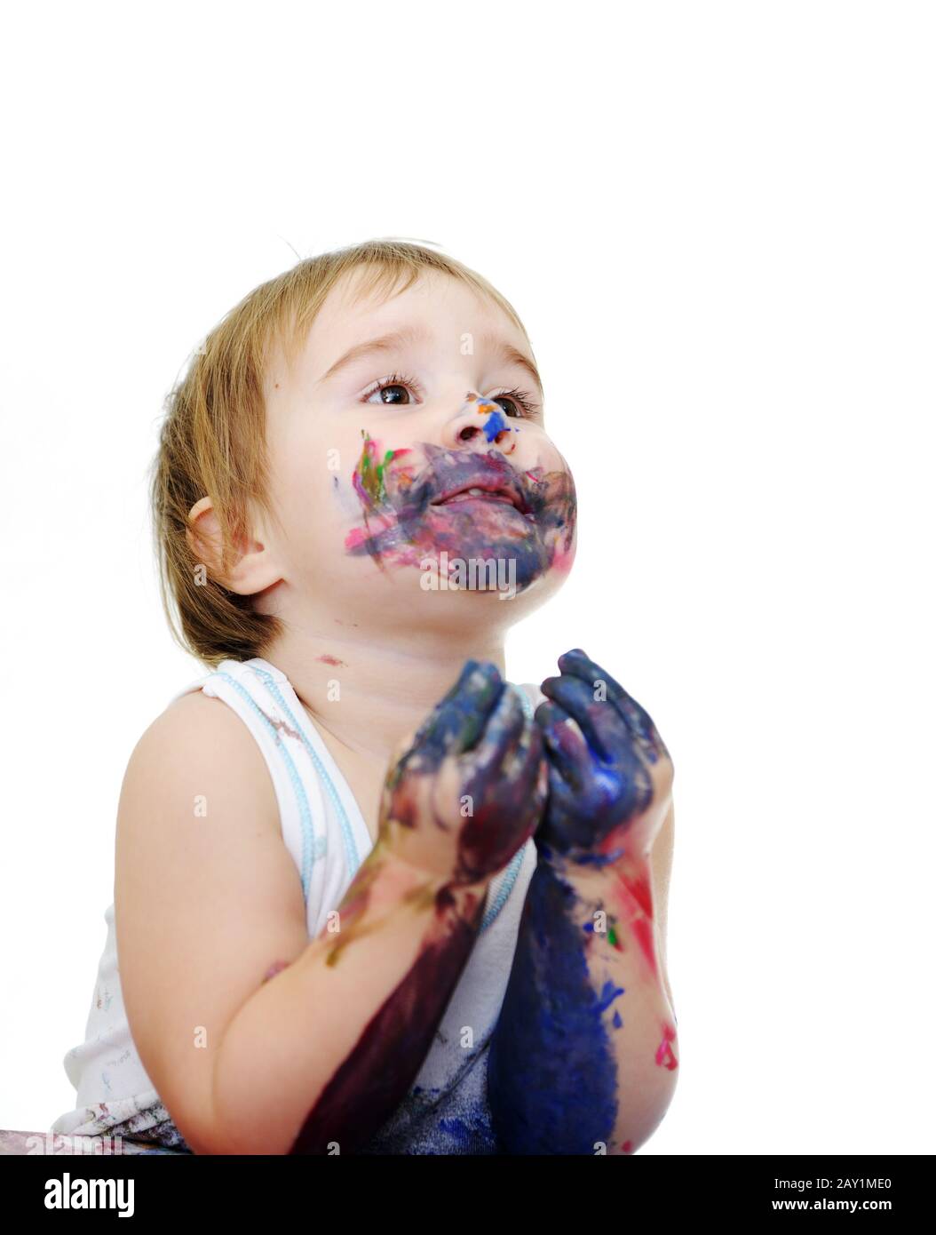 Baby paint mess hi-res stock photography and images - Alamy