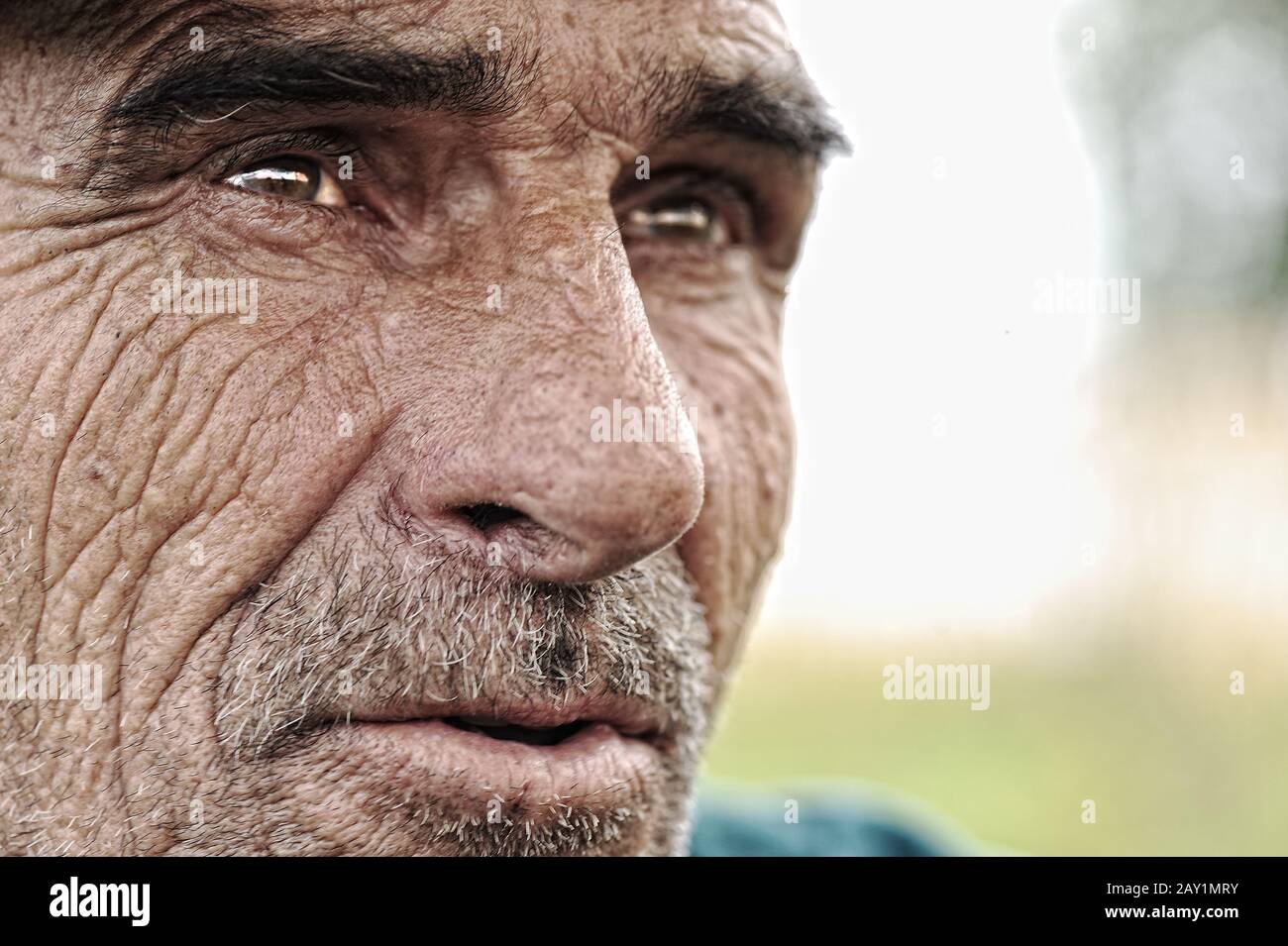 Old man with moustaches Stock Photo - Alamy