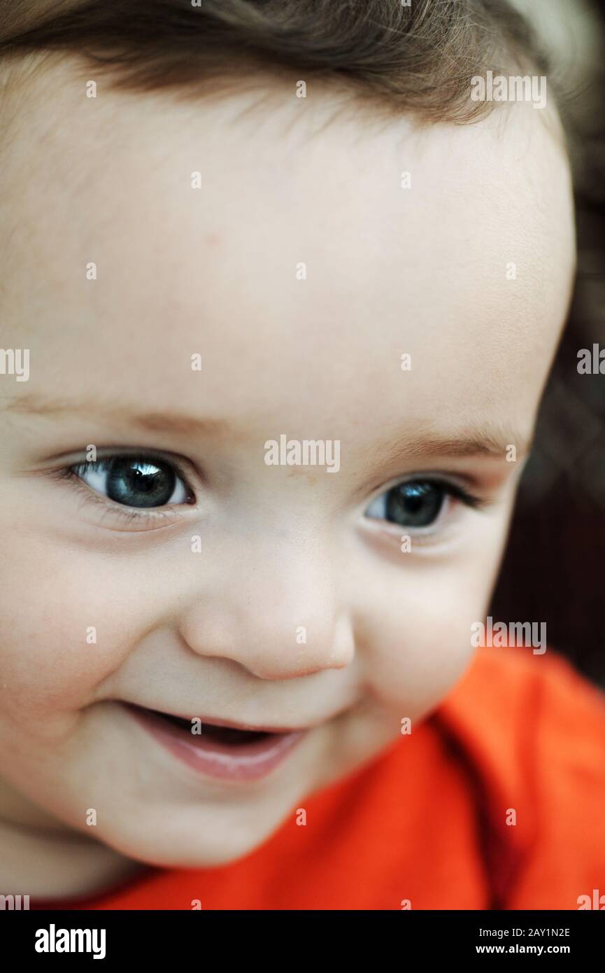 Cute boy smiling Stock Photo - Alamy