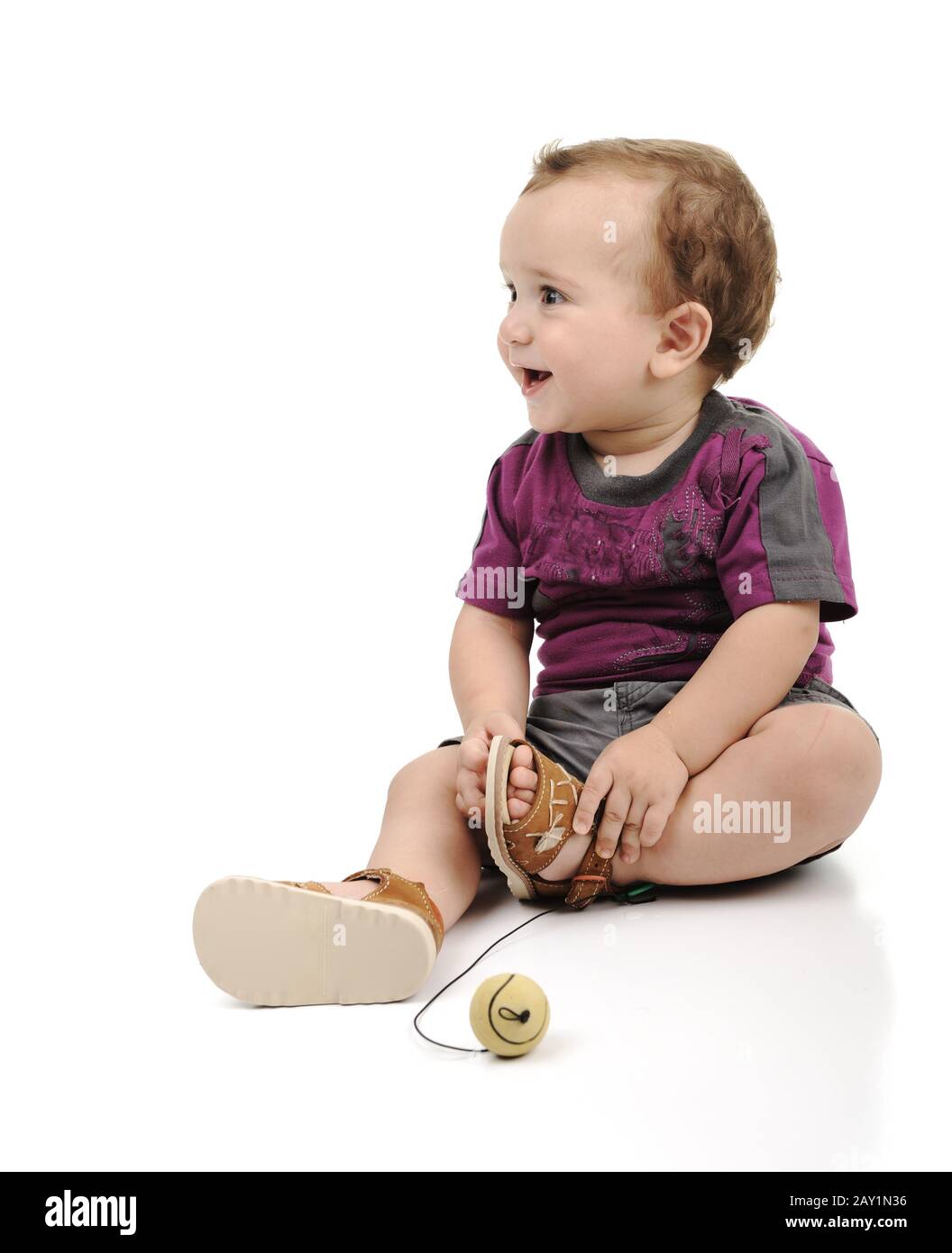 Adorable cute baby, full body isolated Stock Photo - Alamy