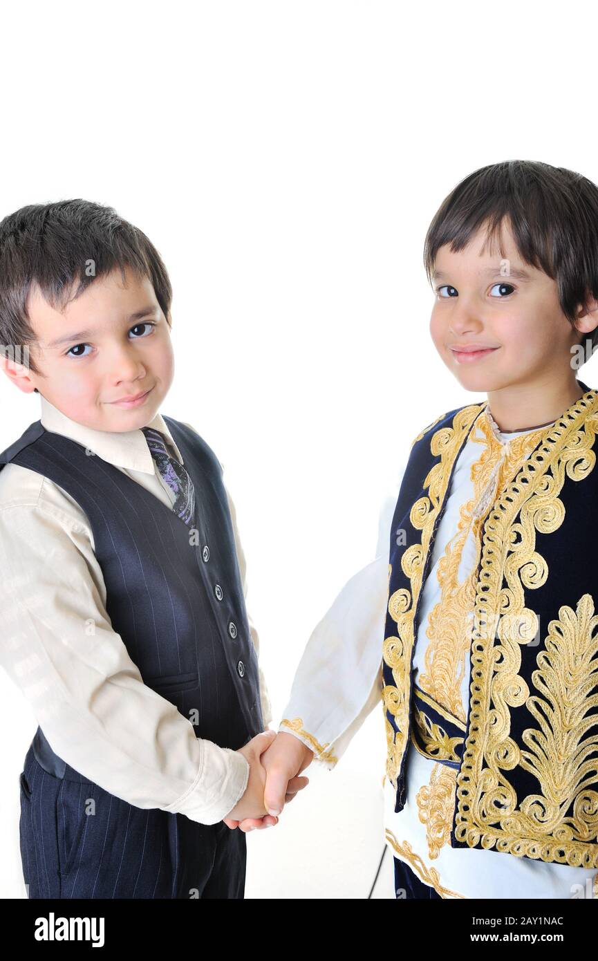 Two brothers shaking hands Stock Photo - Alamy
