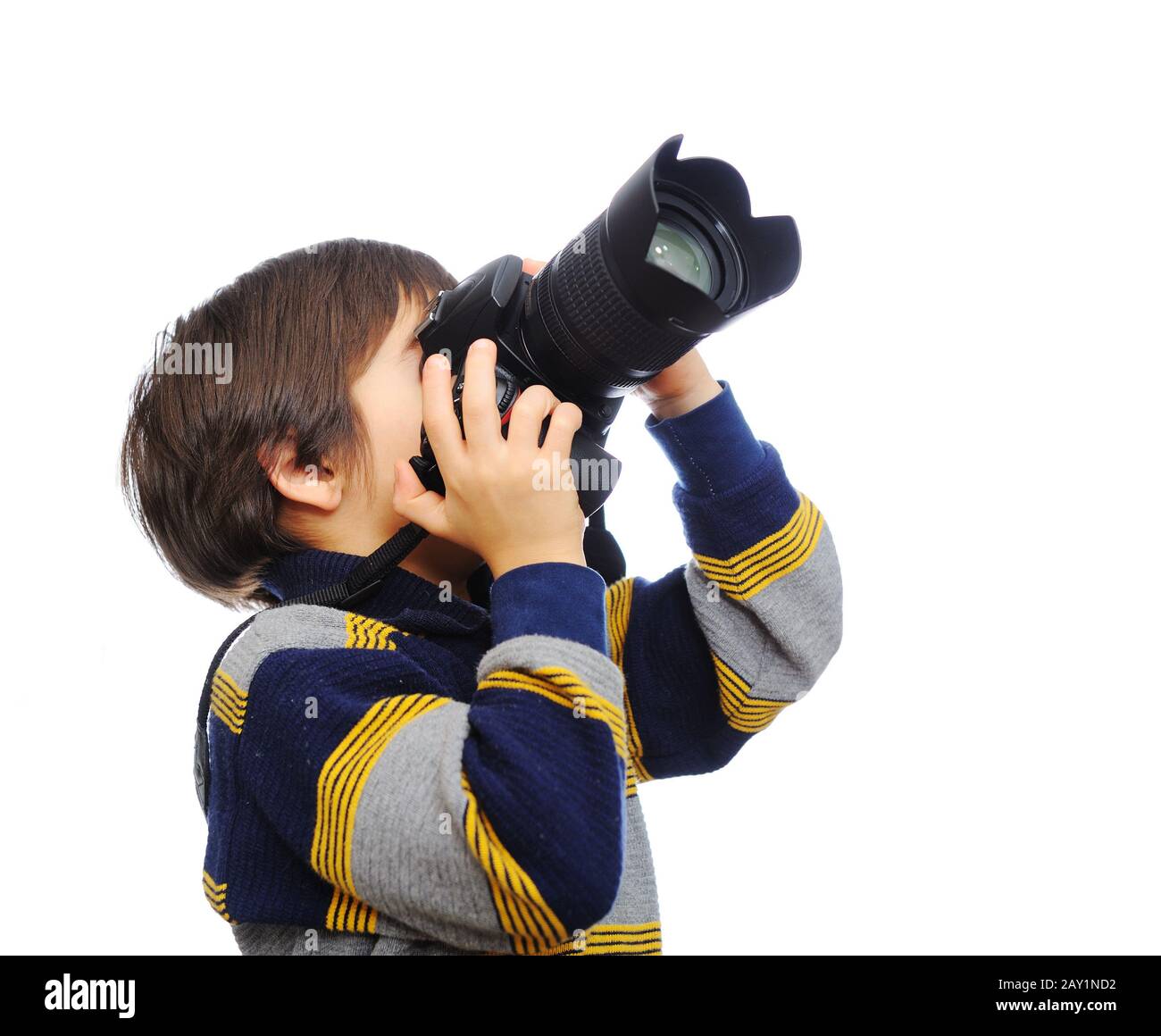 Kid with camera Stock Photo - Alamy