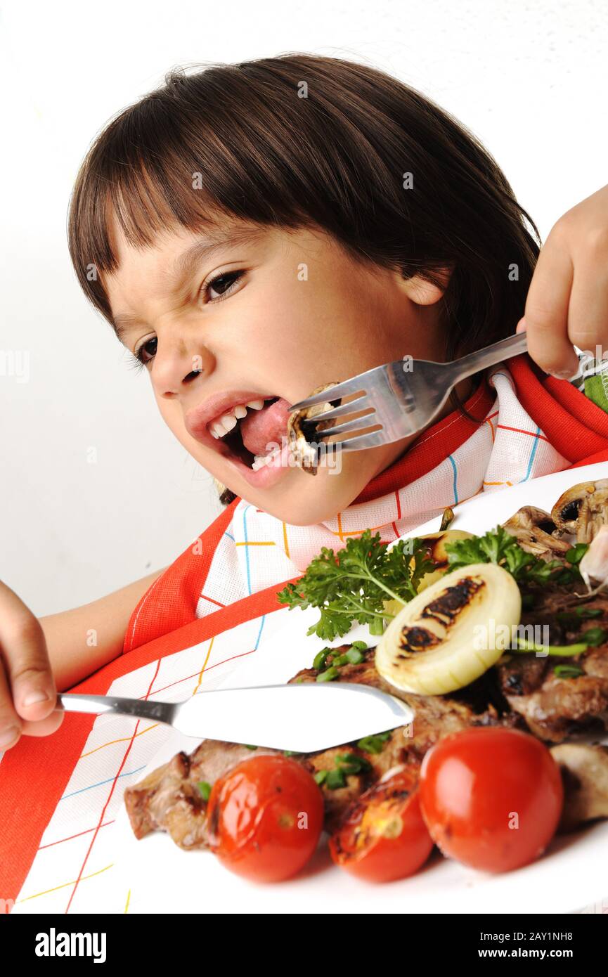 Child refusing vegetables hi-res stock photography and images - Alamy