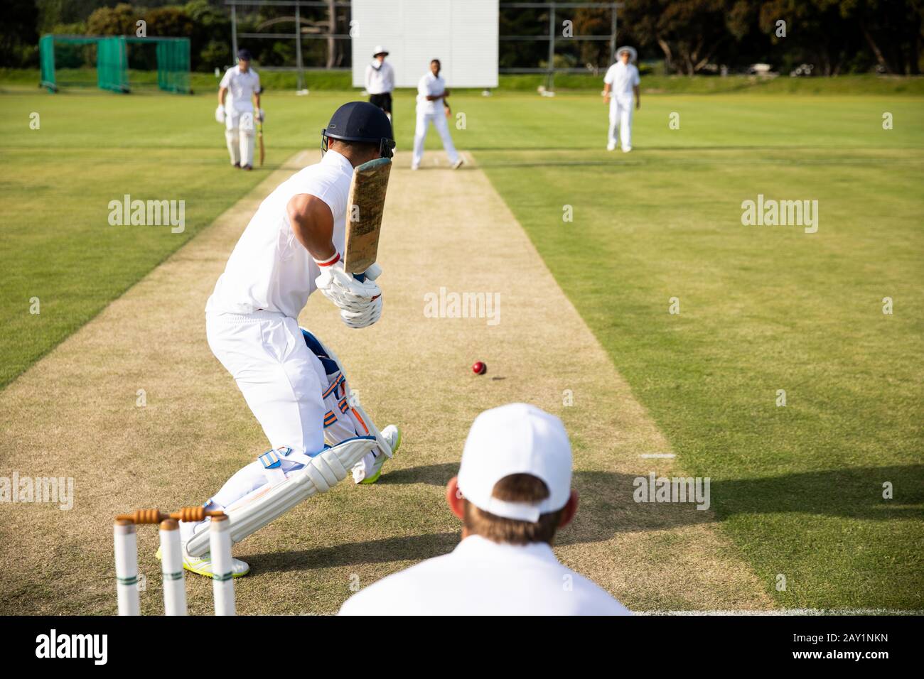 Cricket Ground With Players