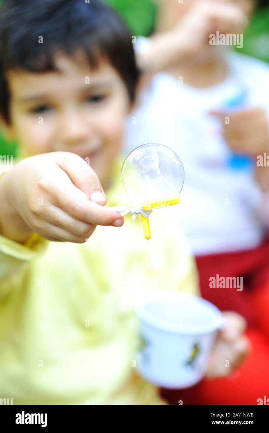 happy children in nature outdoor Stock Photo - Alamy
