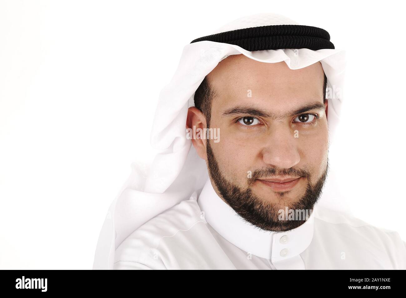 Arabic man portrait isolated Stock Photo - Alamy