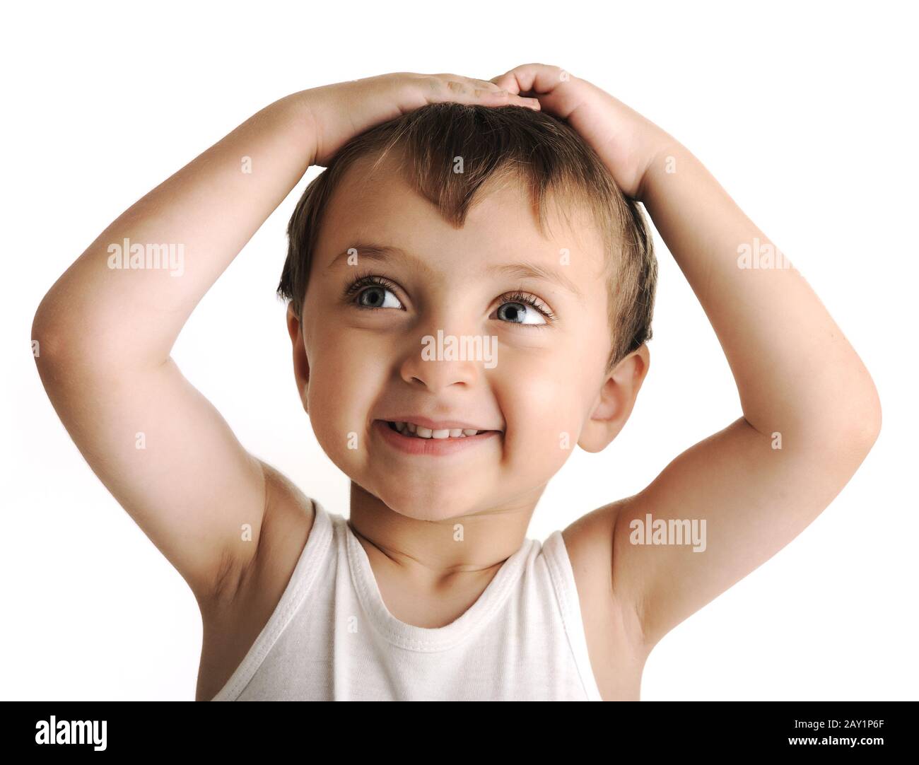Closeup portrait of an innocent kid giving you a cute smile Stock Photo ...