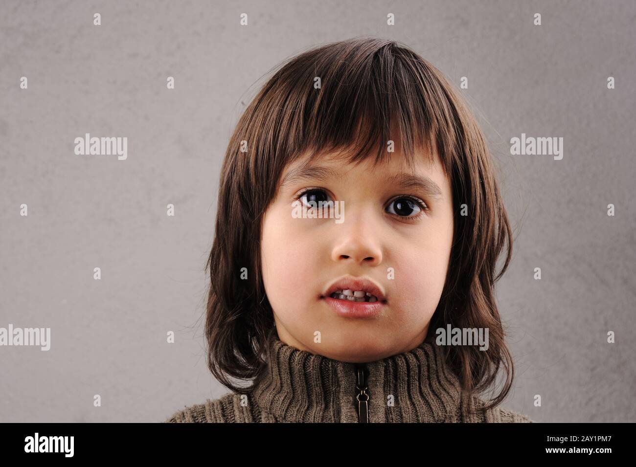 Schoolboy, series of clever kid 6-7 years old with facial expressions ...