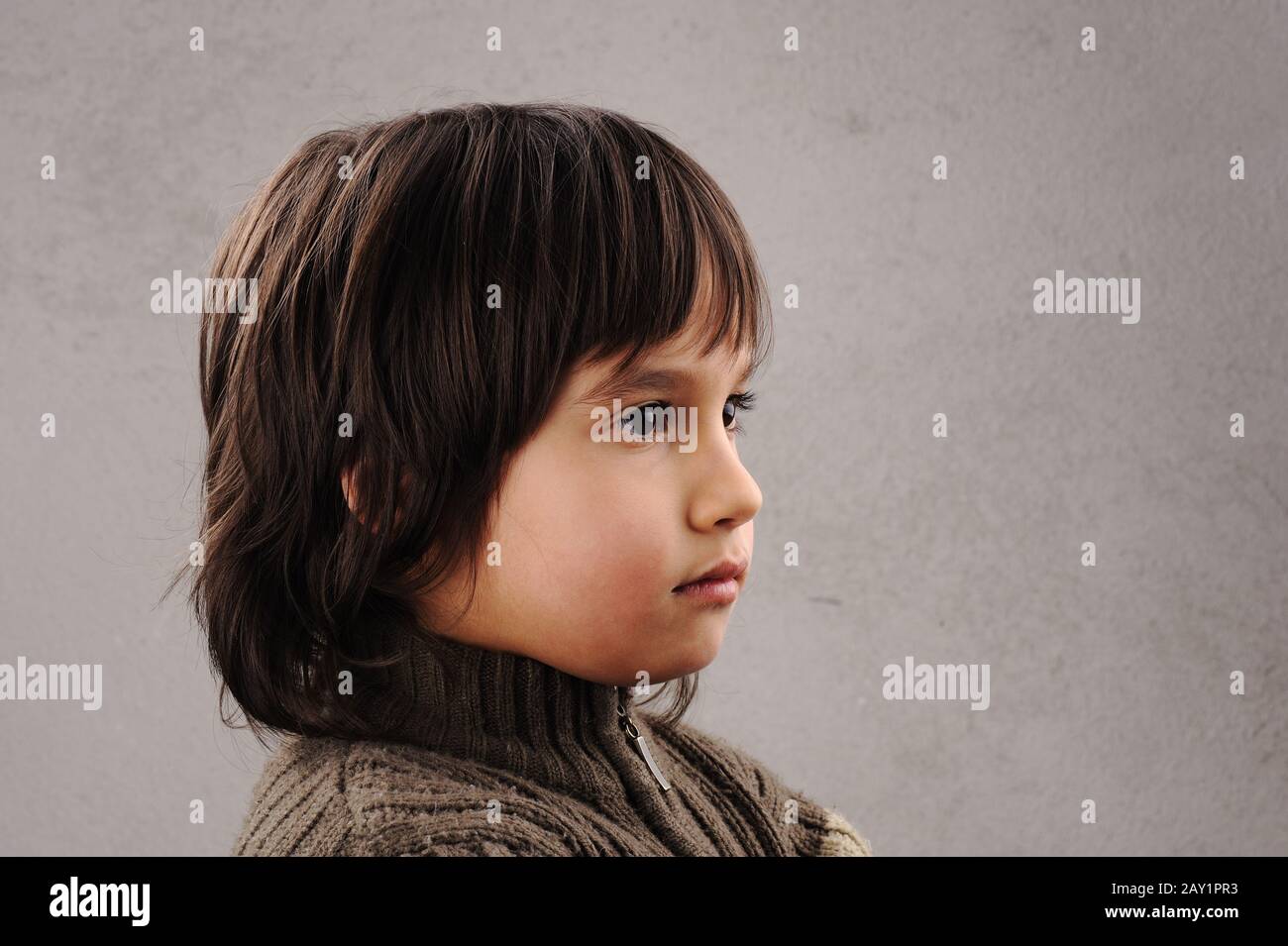 Schoolboy, series of clever kid 6-7 years old with facial expressions ...