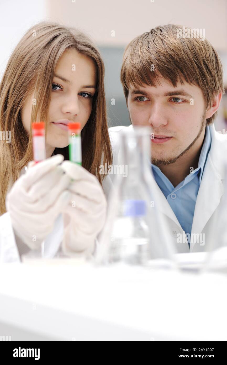 Successful teamwork inside the lab Stock Photo - Alamy