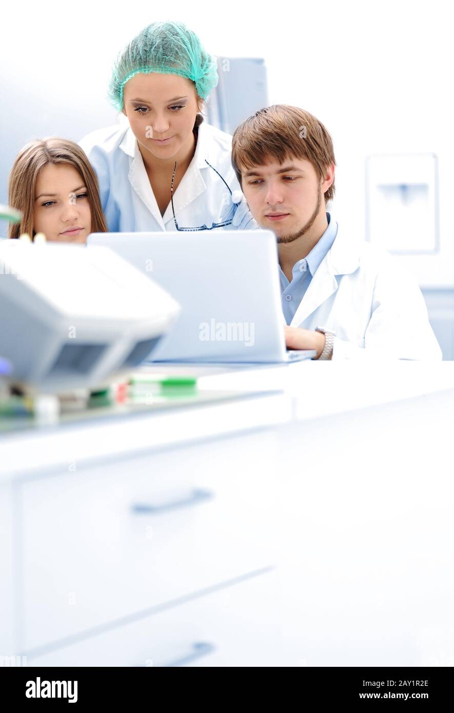 Successful teamwork inside the lab Stock Photo - Alamy