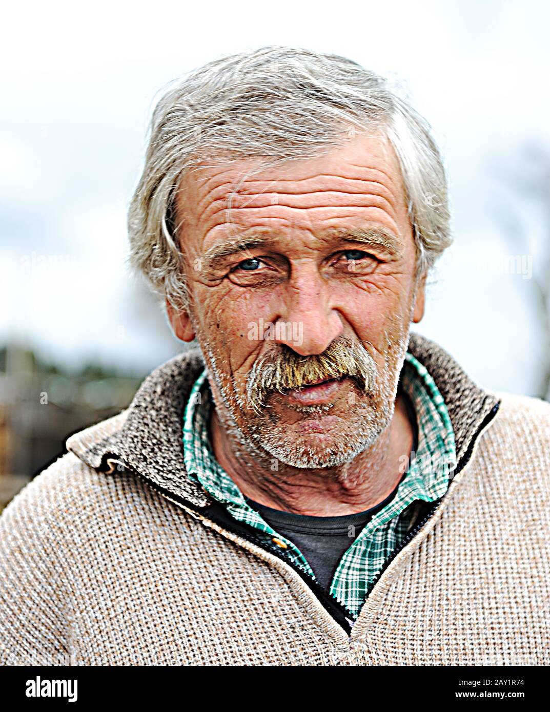 Elderly person, portrait in natural pose Stock Photo - Alamy